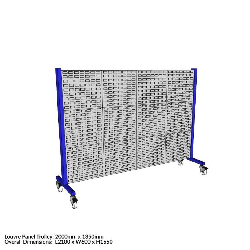 Louvre Panel Trolley - Various Sizes - Packing Tables by Spaceguard