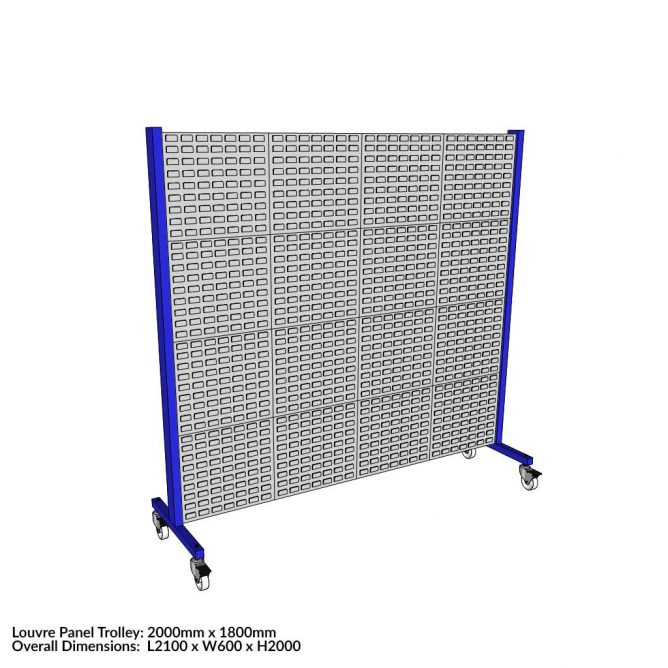 Louvre Panel Trolley - Various Sizes - Packing Tables by Spaceguard