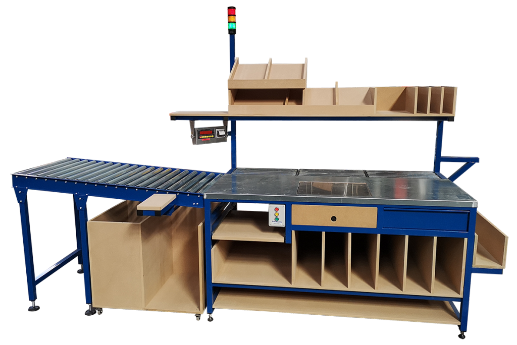 Infeed Gravity Roller Packing Bench - Packing Tables by Spaceguard