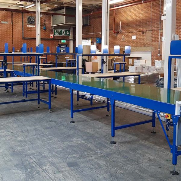 Packing benches manufactured in the UK by Spaceguard