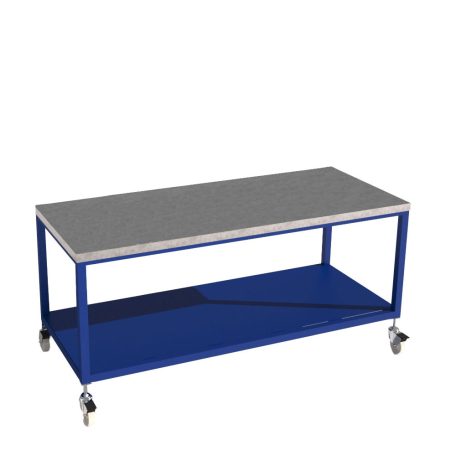 Mobile Packing Table with Shelves - Made in UK by Spaceguard